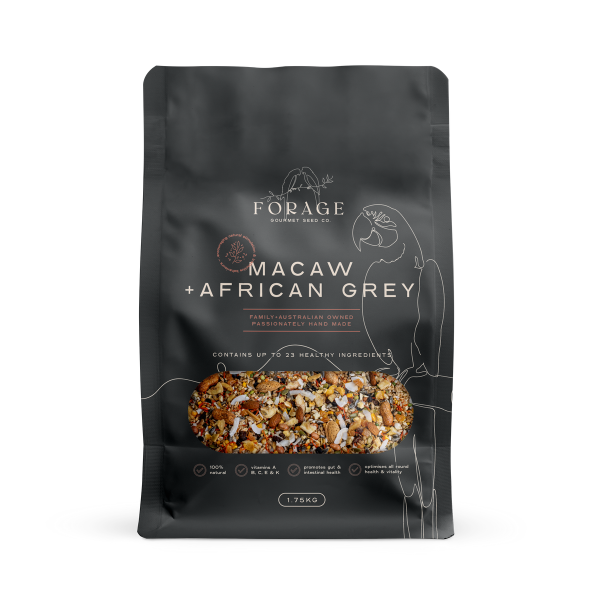 Macaw & African Grey – Forage Gourmet Seed